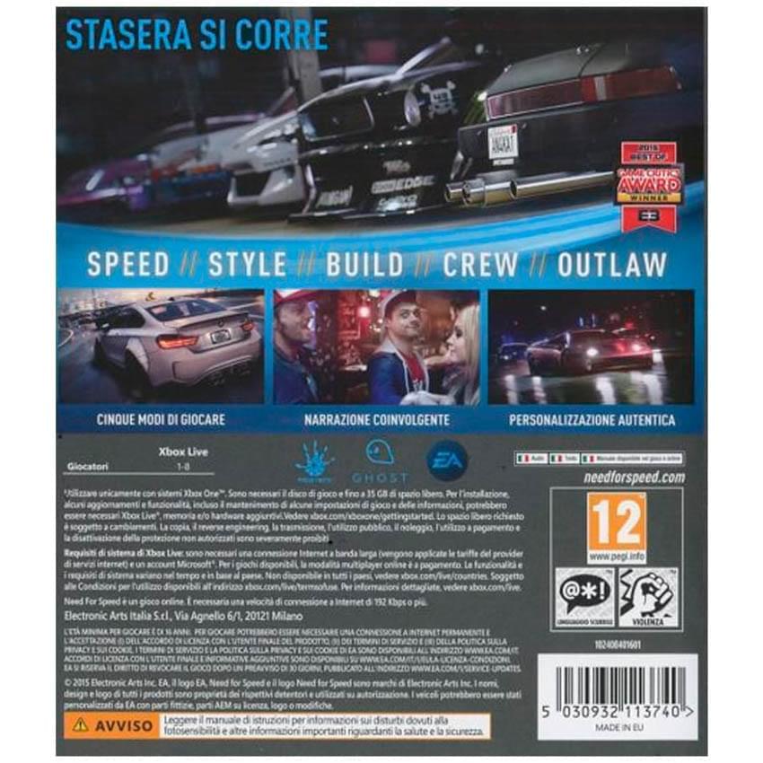 Need For Speed XBox One